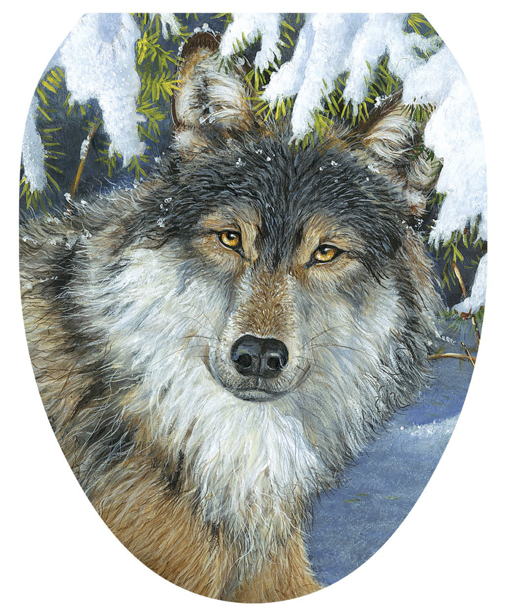 Toilet Tattoos Wolf Toilet Seat Decal & Cover – Majestic Wildlife ...