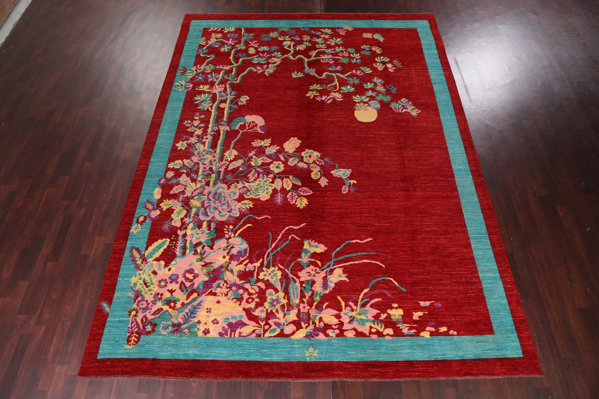 Bloomsbury Market Vegetable Dye Art Deco Red Large Area Rug 10x14 | Wayfair