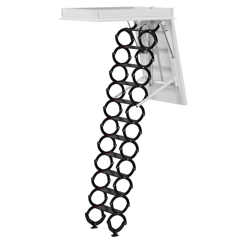 Artudatech Sellman 9.5 Ft Aluminum Electric Extension Attic Ladder With ...