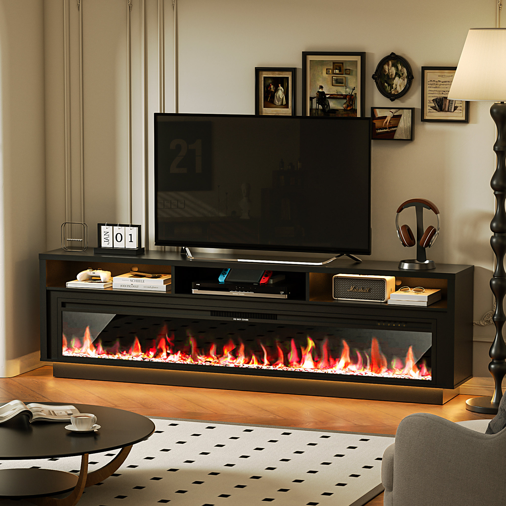 Ivy Bronx Fireplace TV Stand for TVs Up to 65" with 52" Electric ...