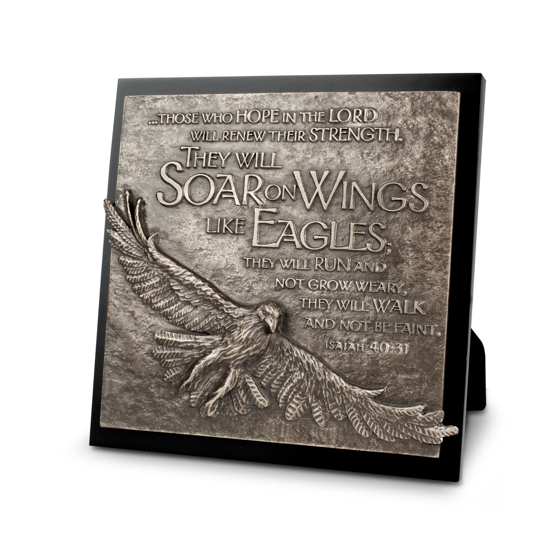 Trinx Heljo Moments Of Faith Eagle Decorative Plaque | Wayfair