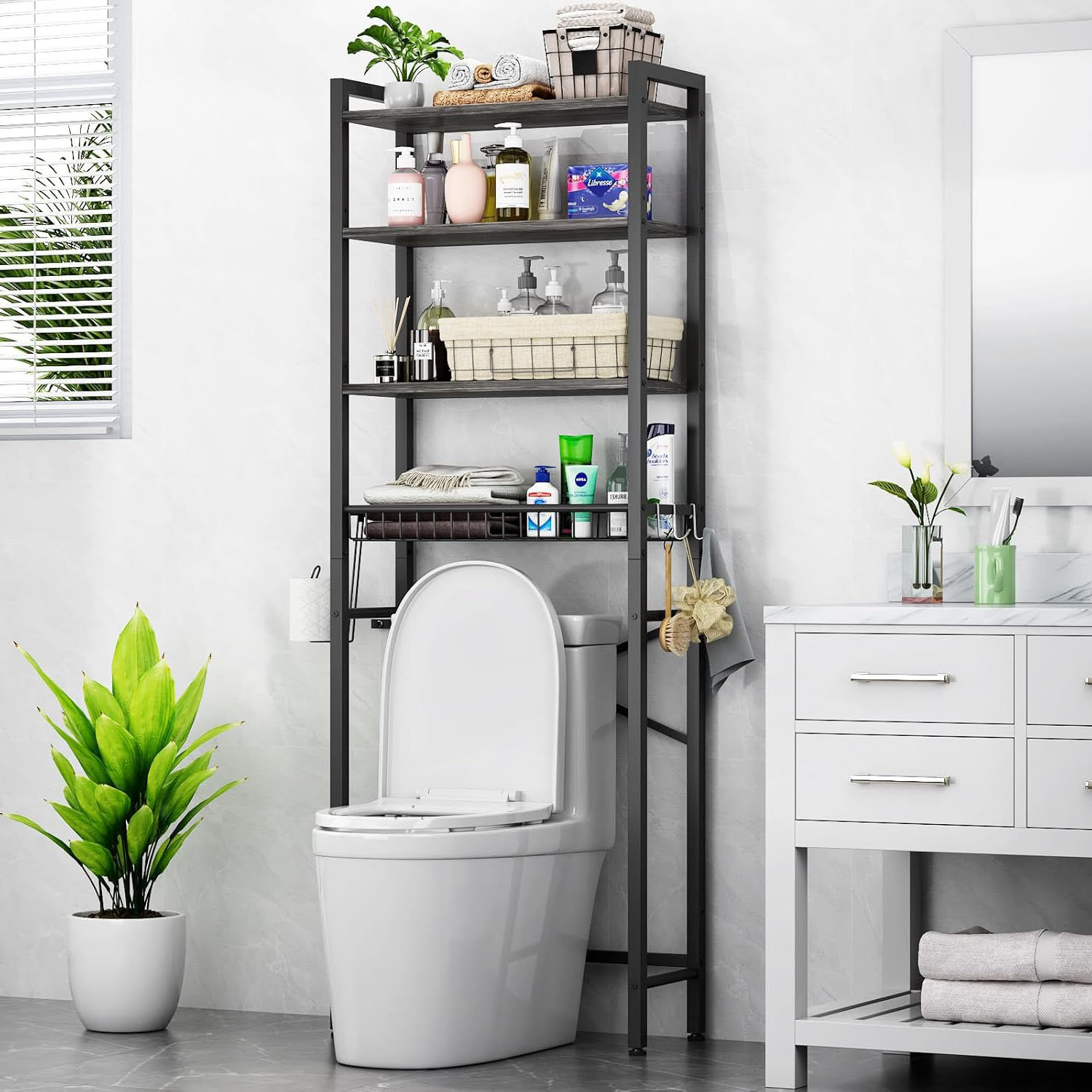 Rebrilliant Over-The-Toilet Storage Rack | Wayfair