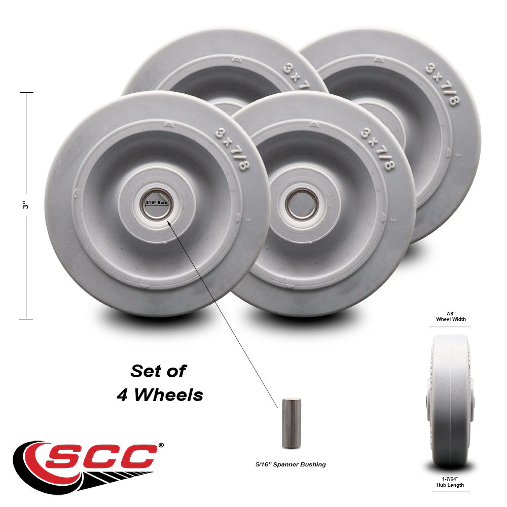 Service Caster Nobles/Tennant Scrubber Guide Bumper Wheel Bushings ...