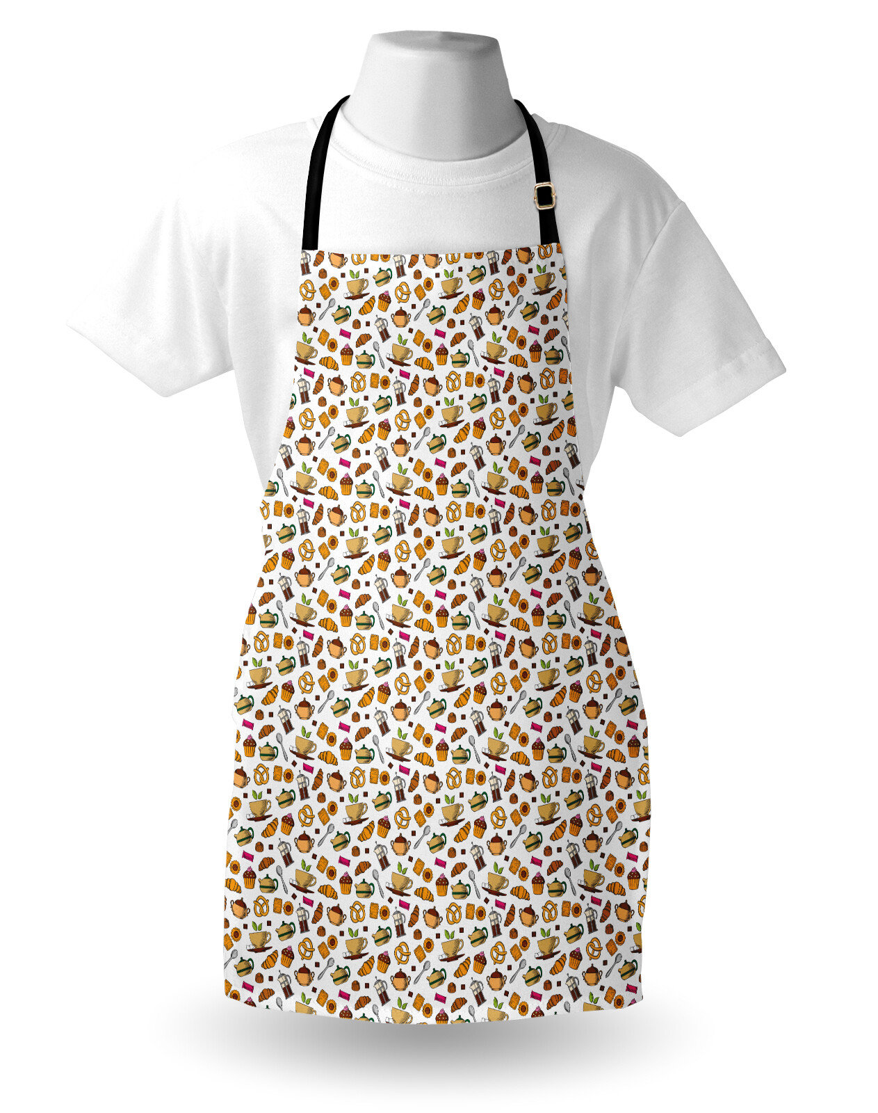 East Urban Home Tea Party Apron Unisex Croissant French Press Adult ...