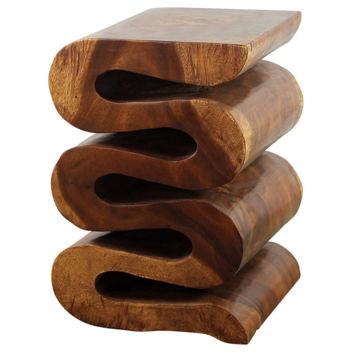 Foundry Select Raechell Solid Wood Abstract End Table & Reviews | Wayfair