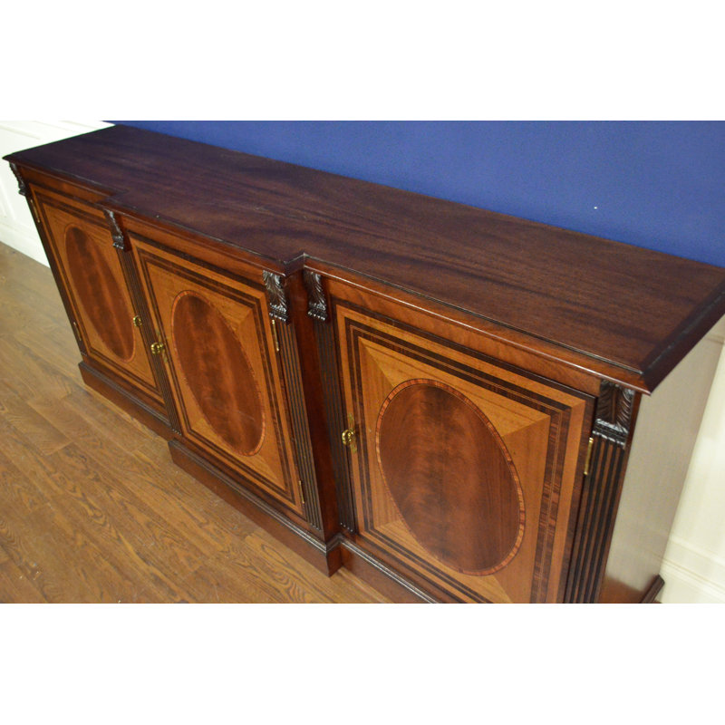 Leighton Hall Furniture 84" Wide Wood Sideboard | Wayfair