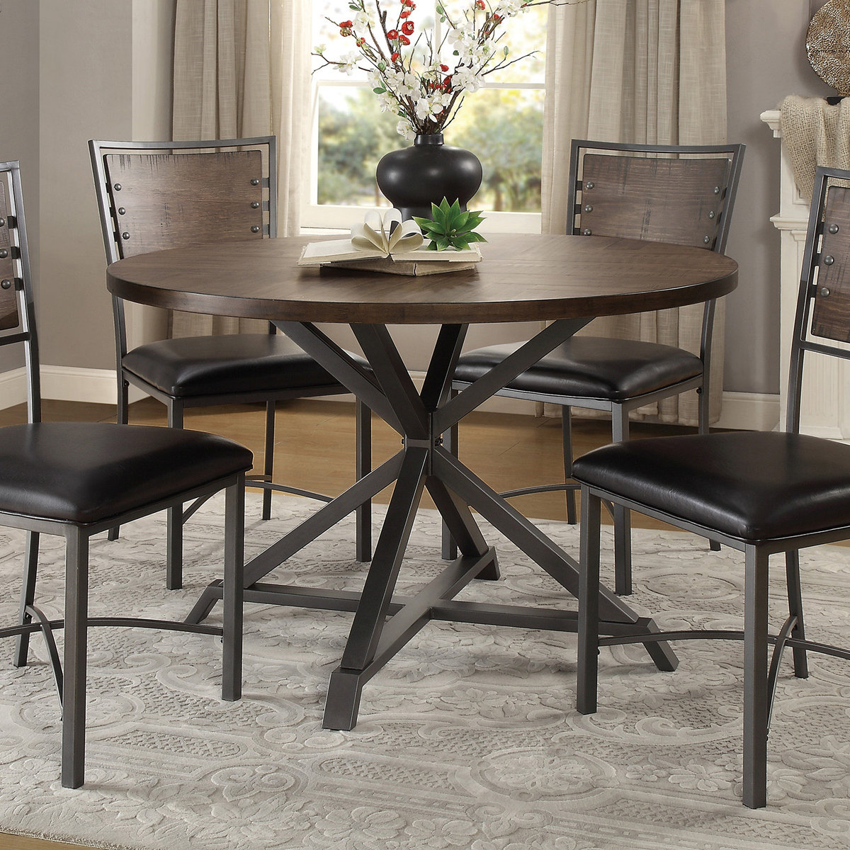 Hokku Designs Breakfast Nook Dinning Table Set Kitchen Table Set Round ...