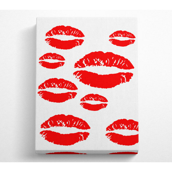 Latitude Run Red Lips Galore - Wrapped Canvas Print | Wayfair.co.uk
