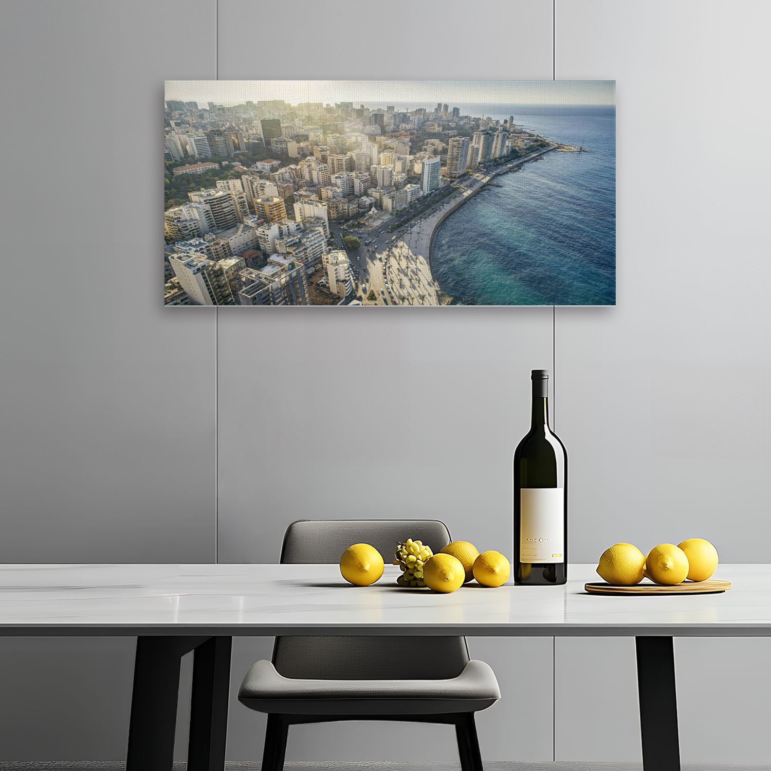 Dovecove Canvas Wall Art Aerial View Beirut Lebanon City Beirut Wall ...