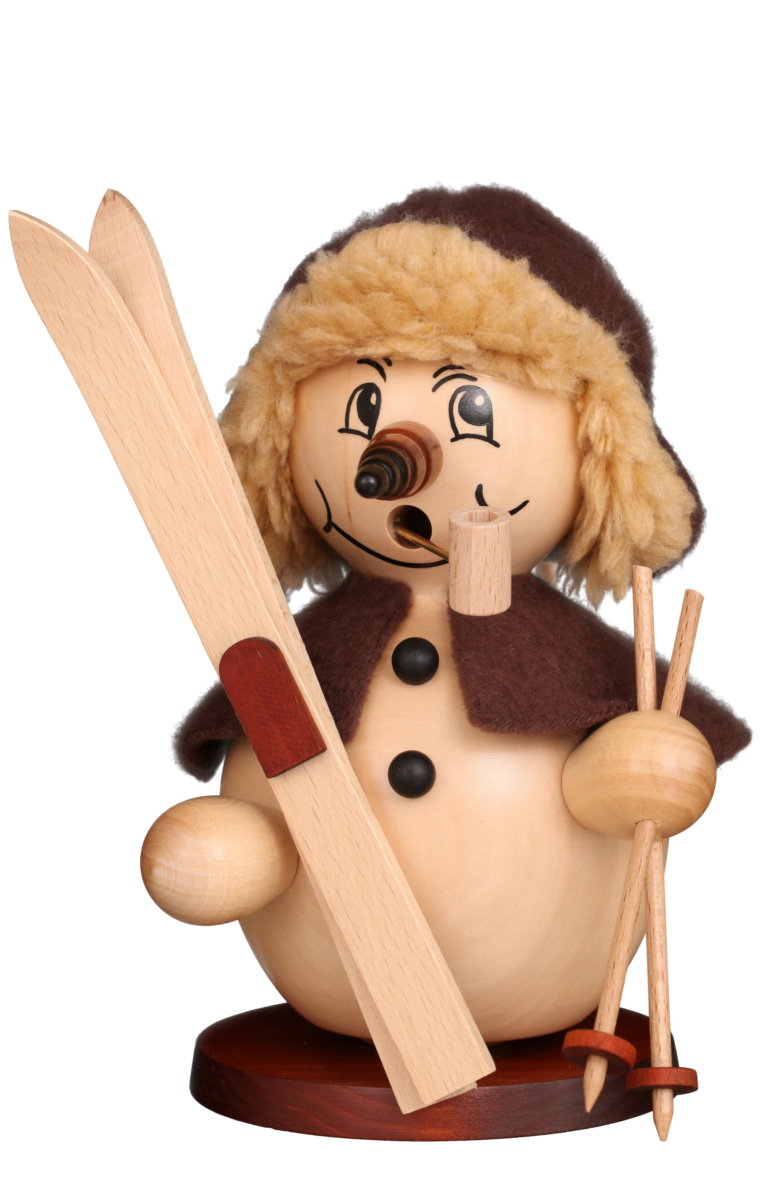 The Holiday Aisle® Smoker - Snowman Skier (Natural) | Wayfair
