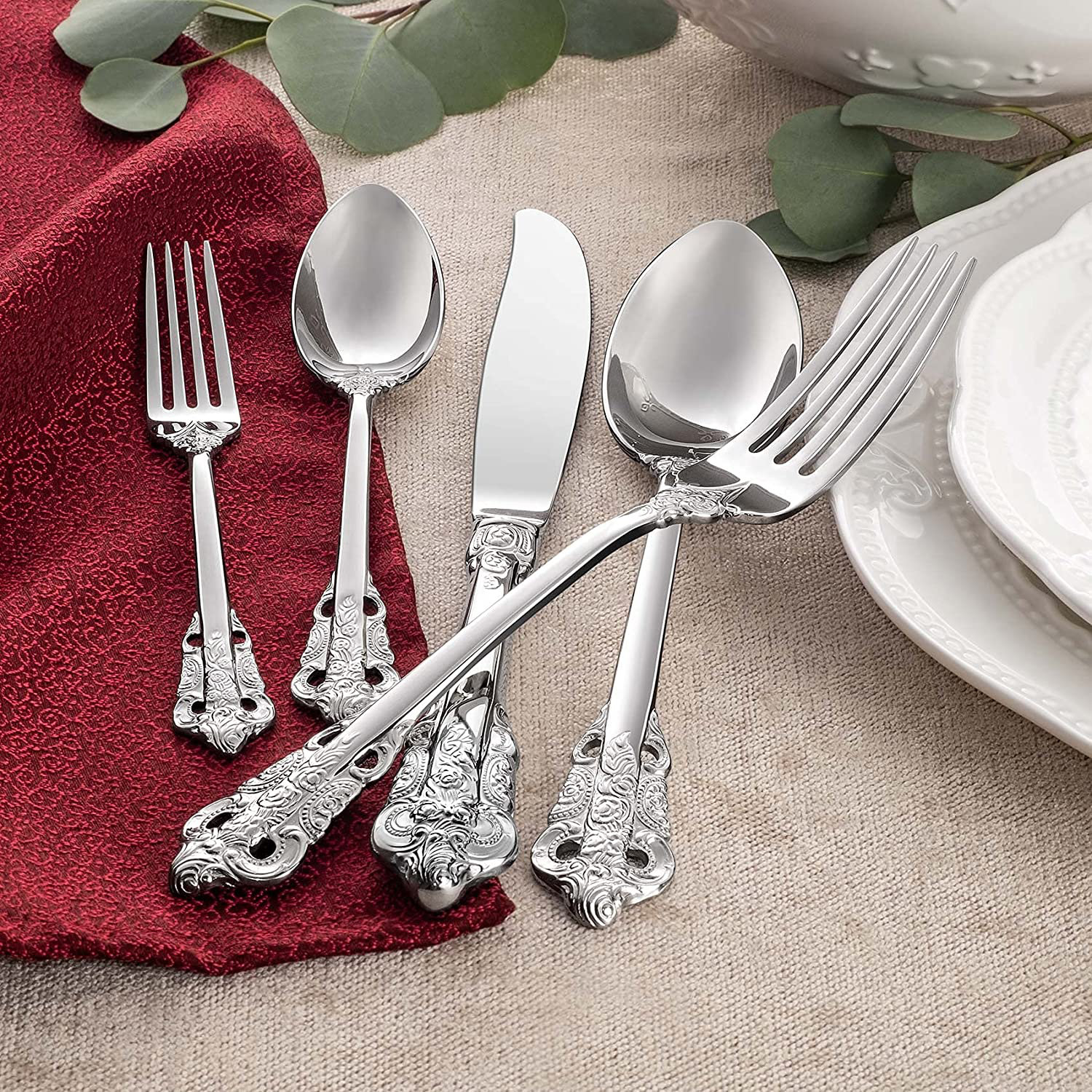 Rosdorf Park Gorgeous 20-Piece 18/10 Stainless Steel Silverware Set ...