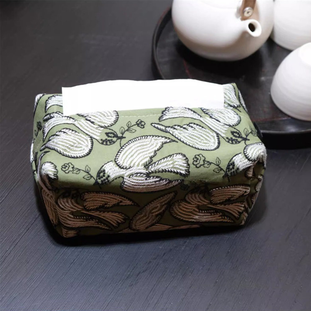 Red Barrel Studio Fabric Tissue Box Stylish Desktop Tissue Storage Box ...