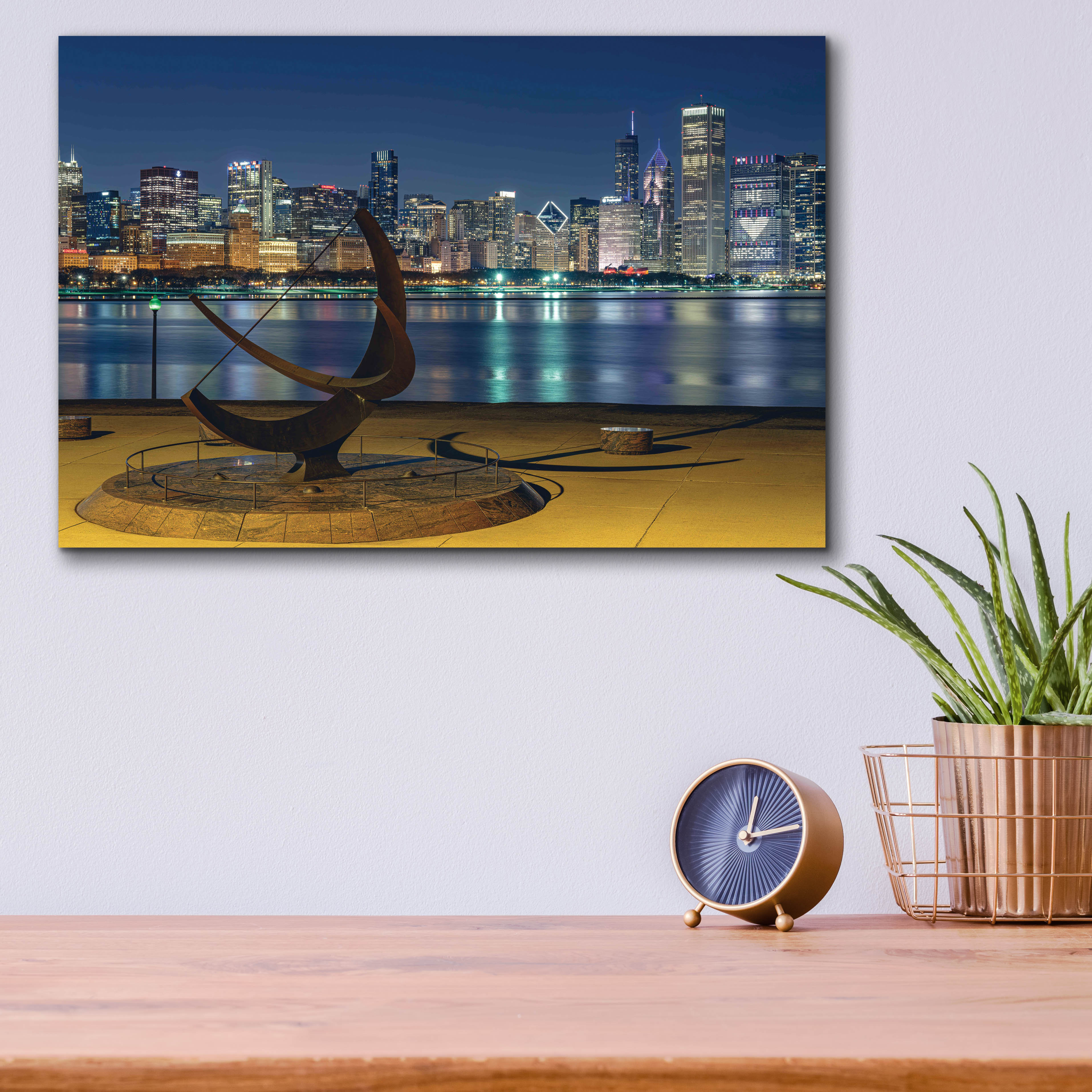 Ivy Bronx 'Chicago - Sundial' Acrylic Glass Wal Art | Wayfair