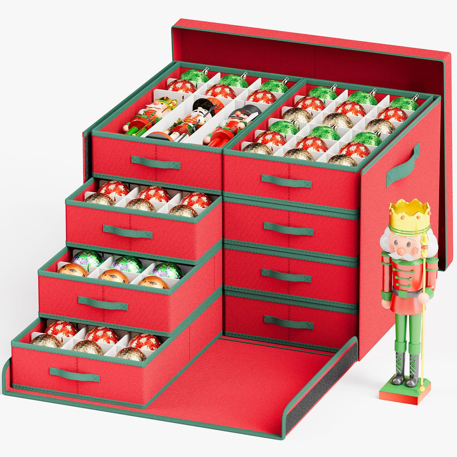 RETGOL Christmas Ornament Storage, 128-3" Holiday Ornaments Organizer ...