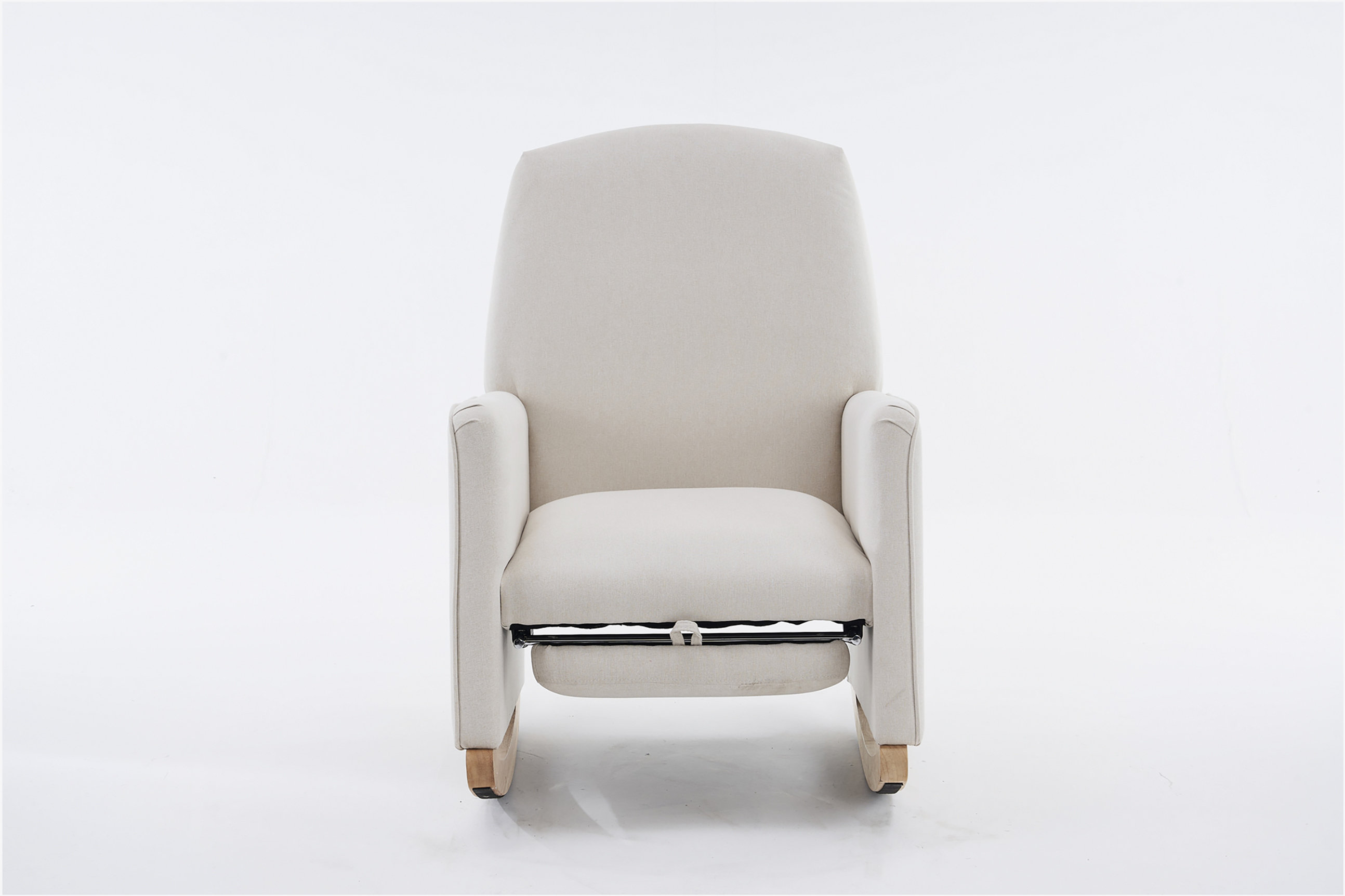 Latitude Run® Cotton Linen Fabric Nursery Rocking Chair | Wayfair