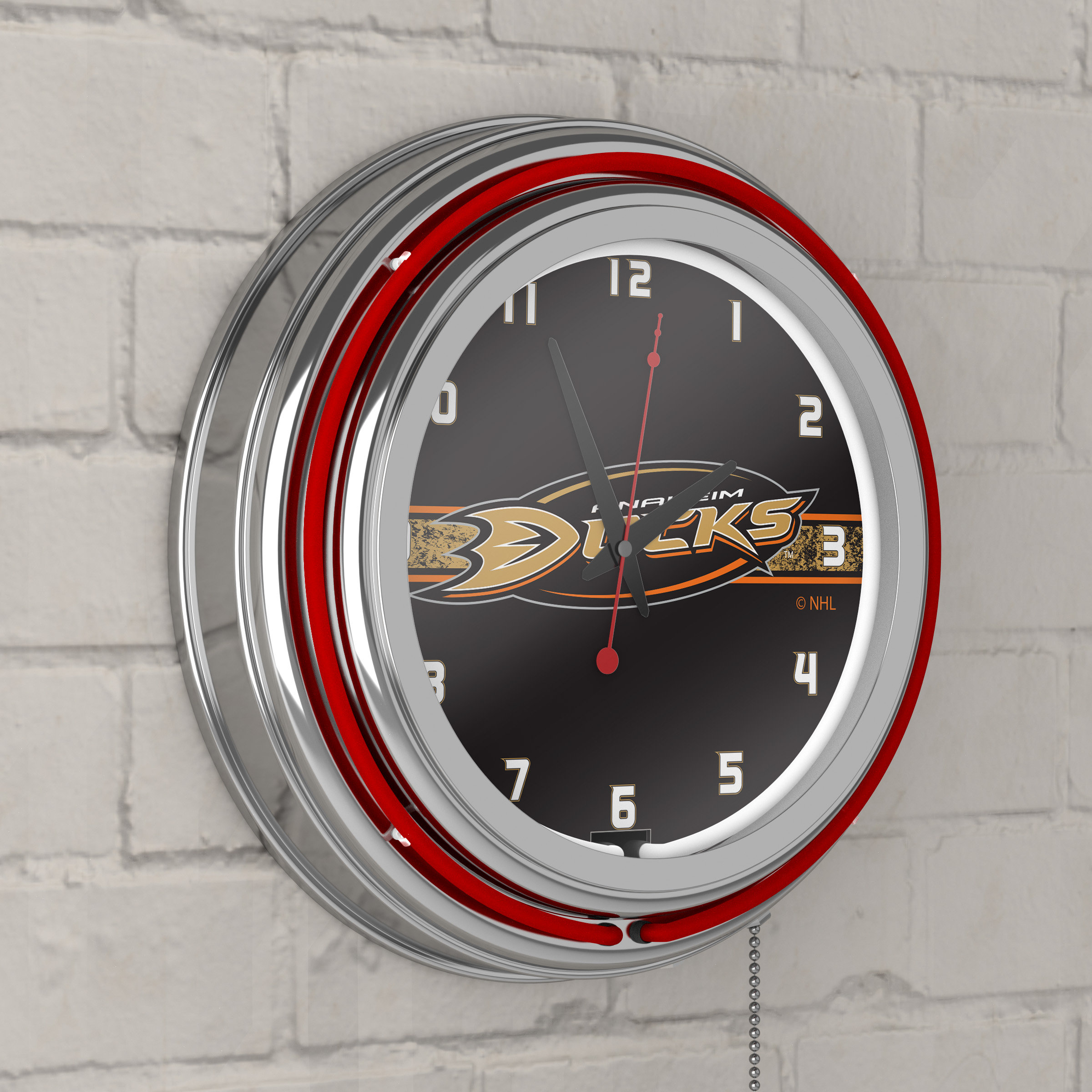 Trademark Global Anaheim Ducks Logo Retro Neon Wall Clock - Wayfair Canada