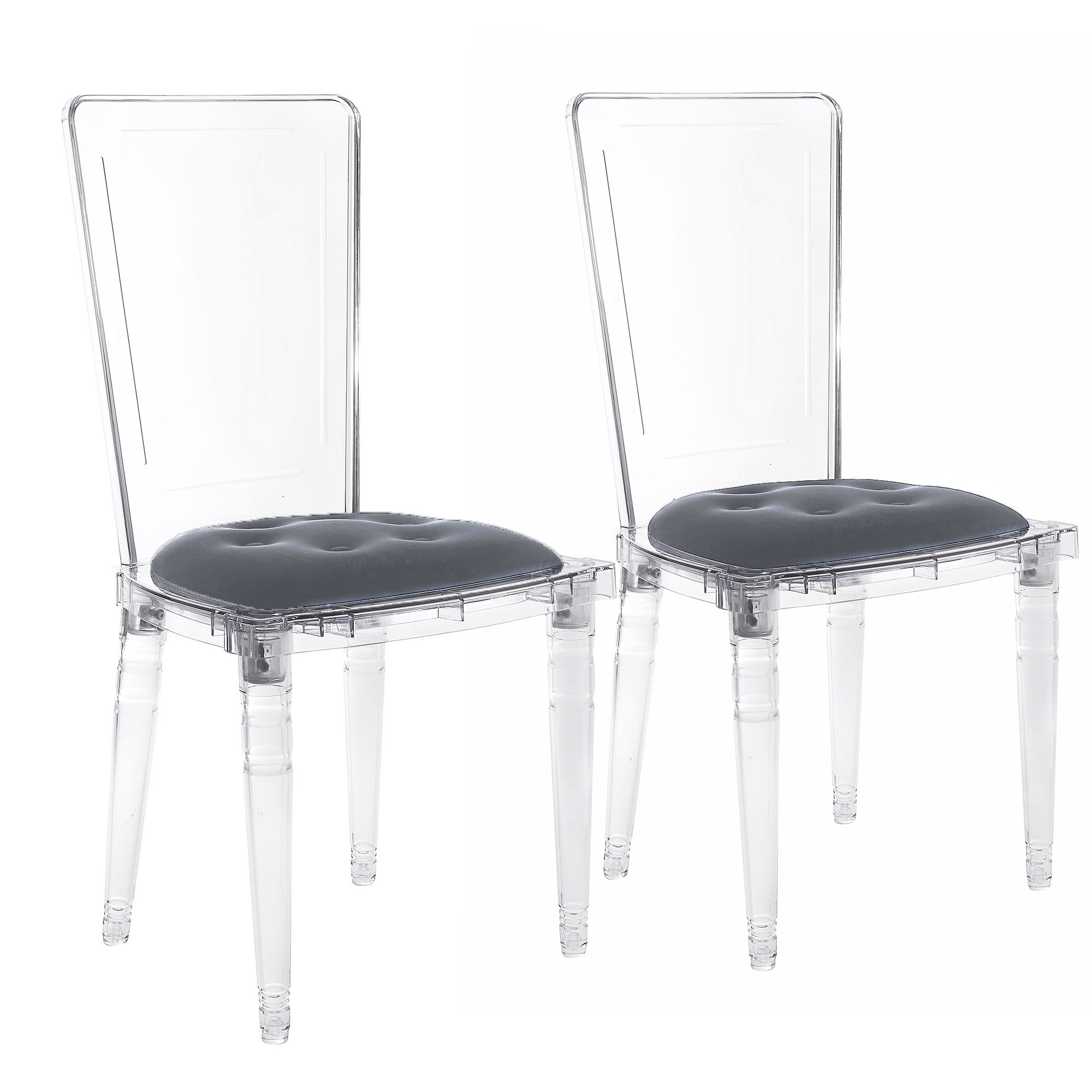 Warehouse of Tiffany Hansel Transparent Acrylic Dining Chair (set Of 2 ...