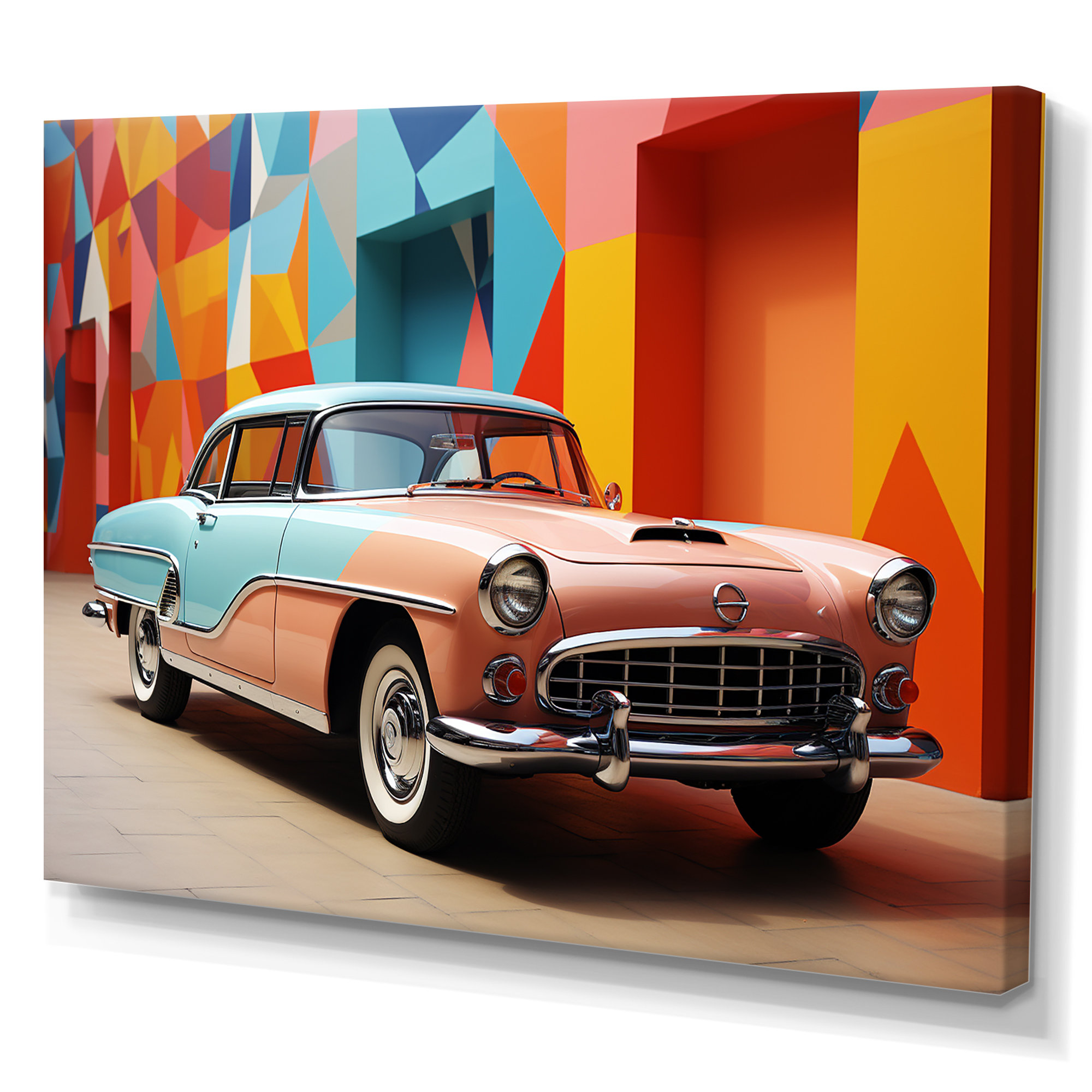 Ebern Designs Cubic Multicolor Car Photography On Canvas Print | Wayfair