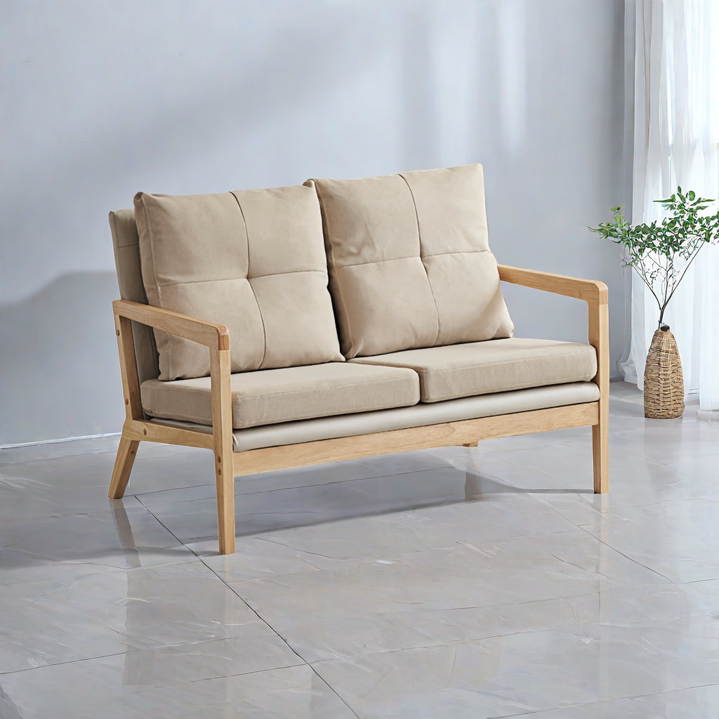 Lifton Nordic Simple Solid Wood Sofa 51.18'' Sofa | Wayfair