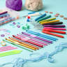 CraftBud 73 Piece Crochet Kit with Yarn, Crochet Hooks, and Bonus ...