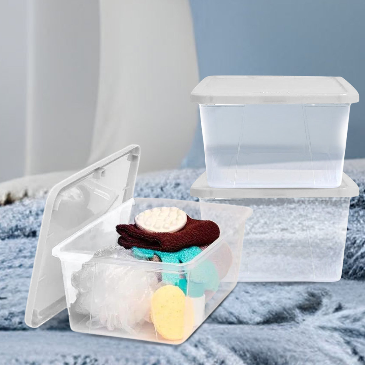 Homz Stackable Plastic Storage Container & Reviews | Wayfair