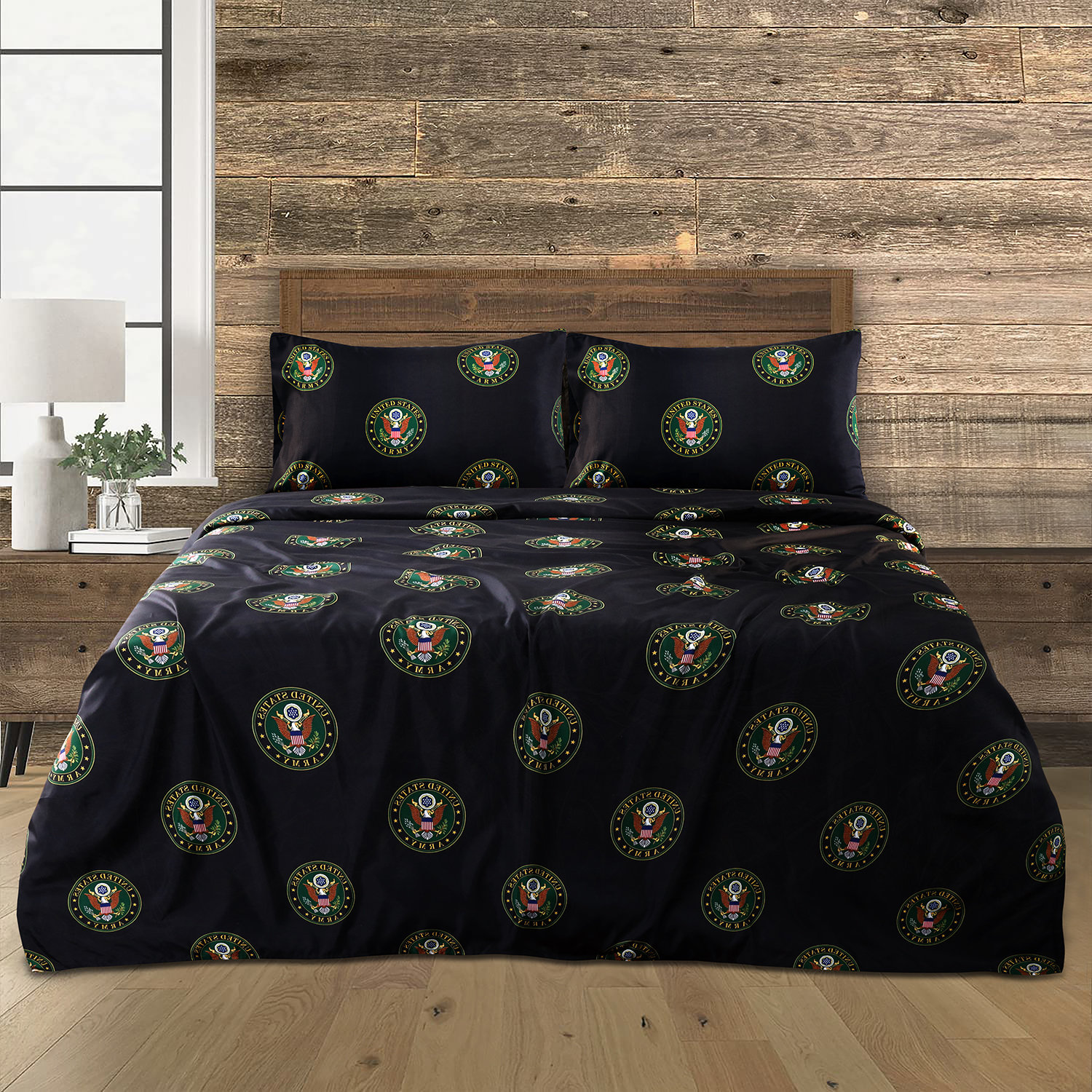 US Army Bedding US Army Green Logo 100% Microfiber Camouflage & Hunting ...