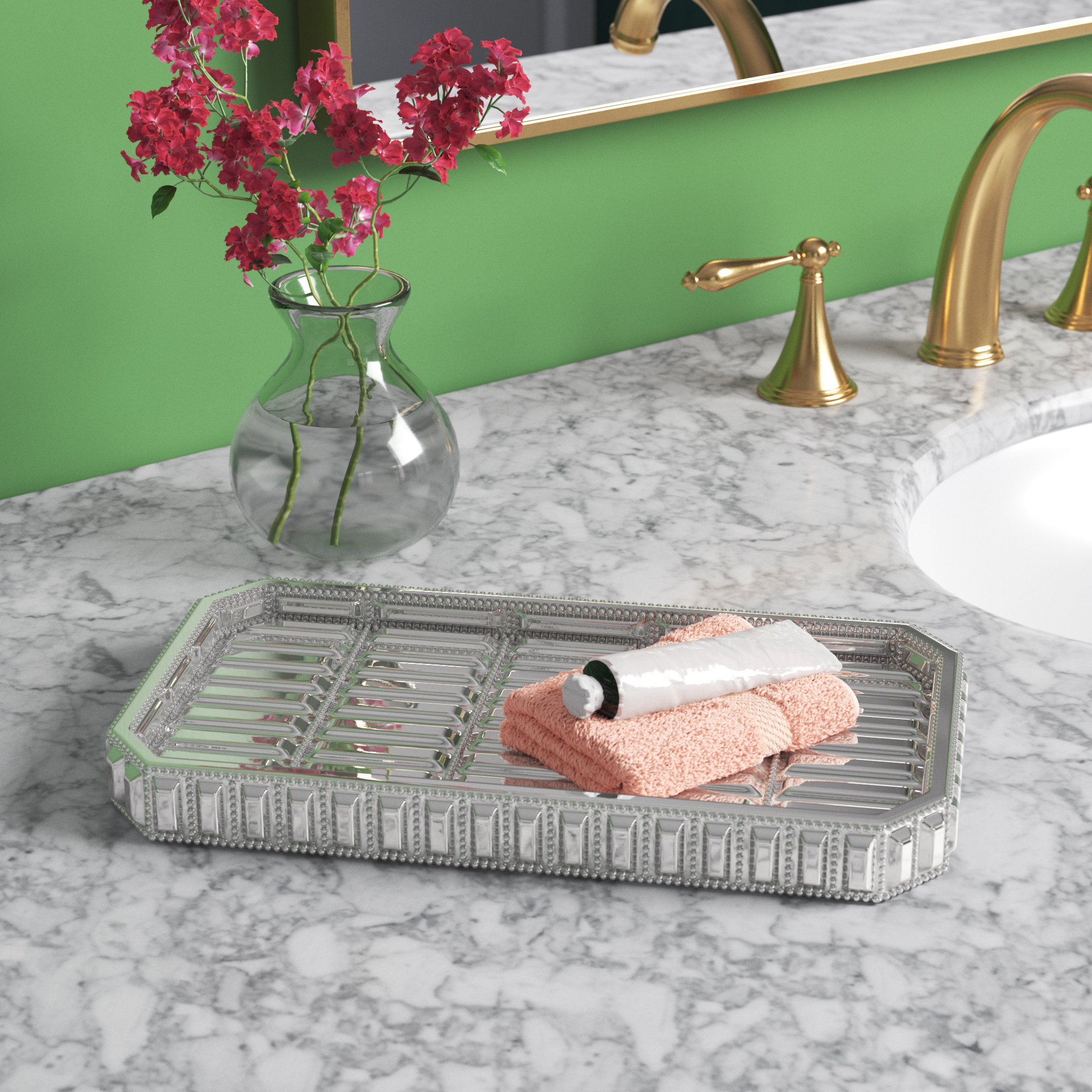 Etta Avenue™ Haylie Bathroom Accessory Tray & Reviews | Wayfair