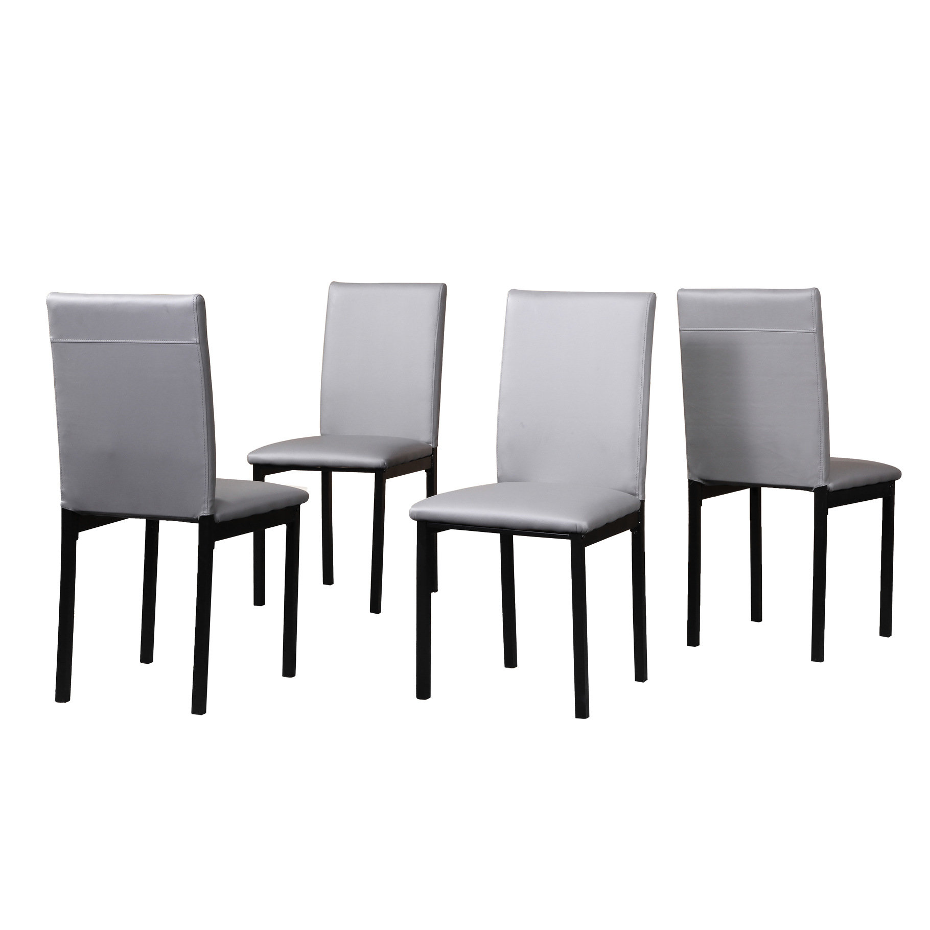 Latitude Run® Red Dining Chairs With Metal Frame And Faux Leather ...