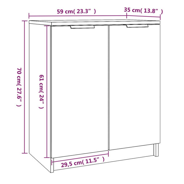 Latitude Run Shoe Cabinet Engineered Wood Hall Shoe Holder Cupboard ...