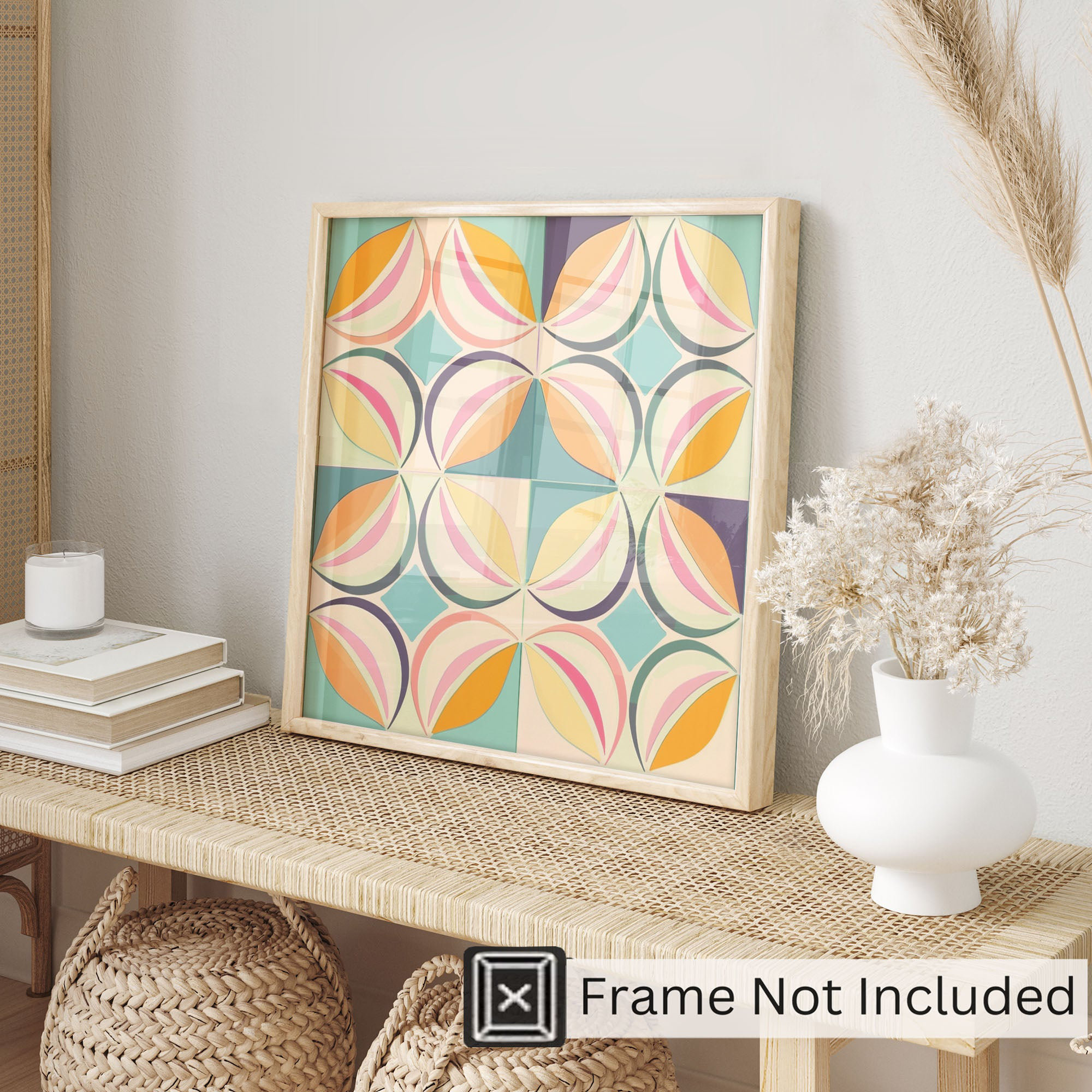 Wrought Studio™ Abstract Retro 70s Hippie Pattern III Retro Unframed ...