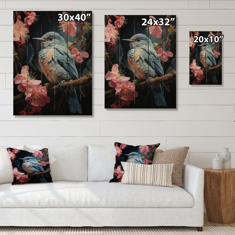 Red Barrel Studio® Blue Pink Hummingbird Enchanting Hum Pastoral ...