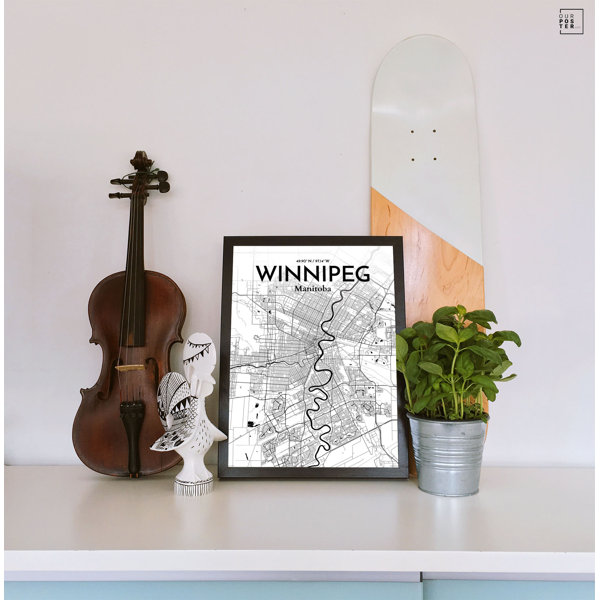 OurPoster.com Winnipeg City Map On Paper Print - Wayfair Canada
