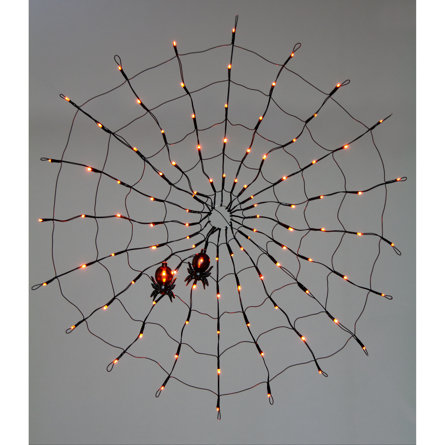 Premier Decorations Ltd 100 Spider Web with 2 Spiders Rope Light ...