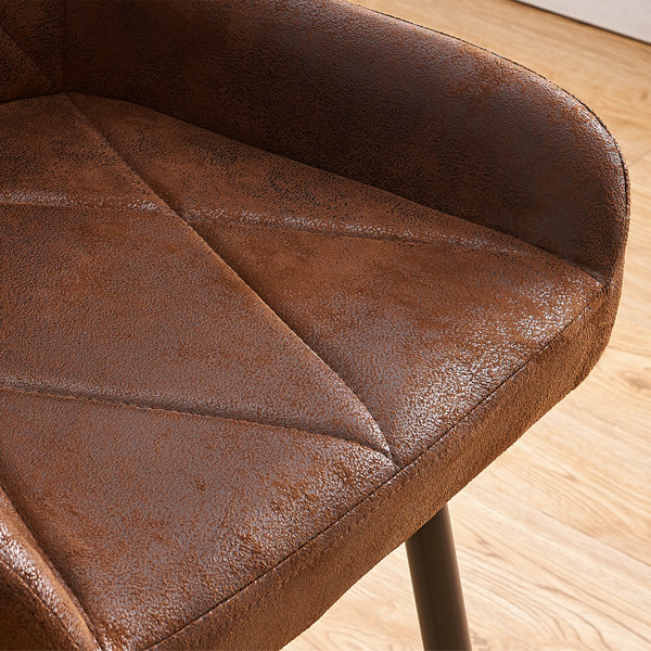 Borough Wharf Vintage Suede Bar Stools with Armrest & Reviews | Wayfair ...