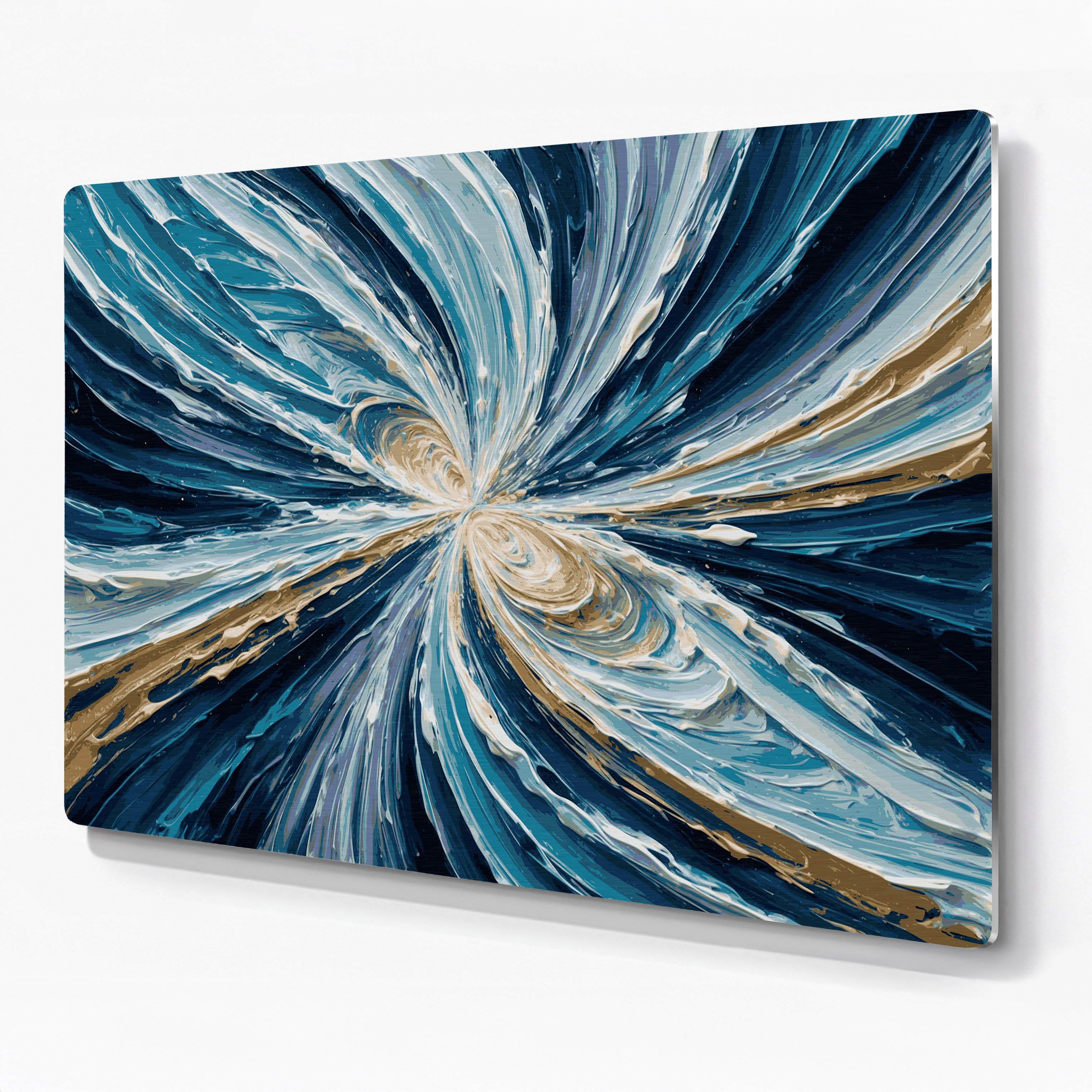 Ivy Bronx SciFi Energy field force barriers Blue Metal Wall Art | Wayfair