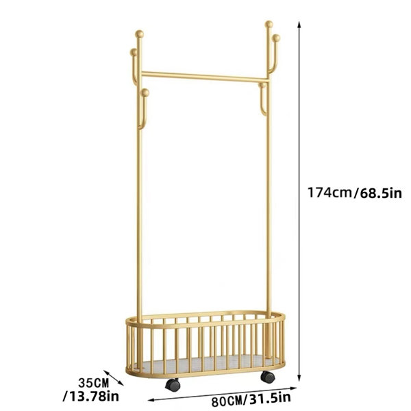 Mercer41 Breon 31.5-inch Italian light luxury movable bedroom floor ...