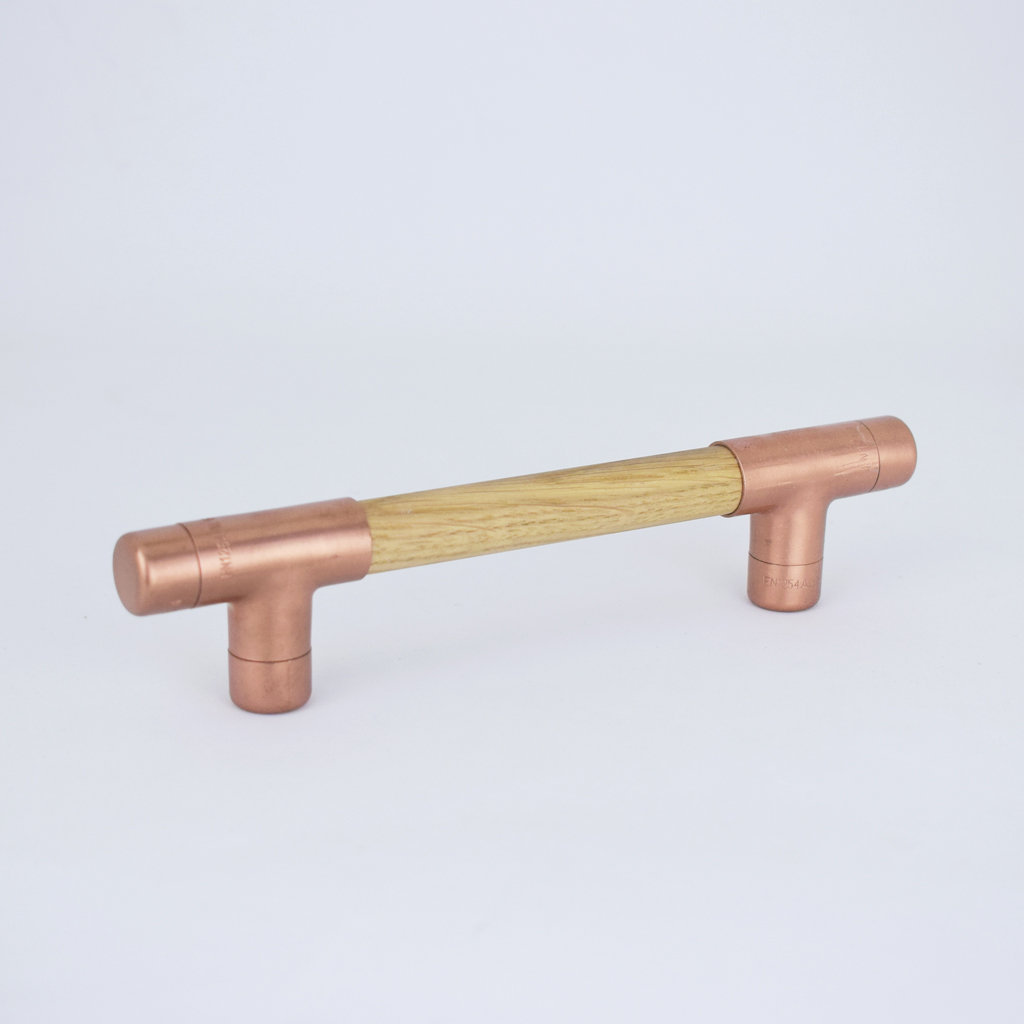 Proper Copper Design Copper Handle With Oak T-Shaped | Wayfair.ie