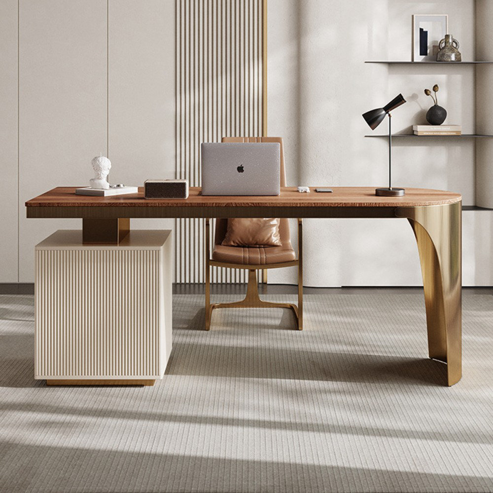 StyleCrafted Furniture Half-circle Manufactured Wood desks | Wayfair