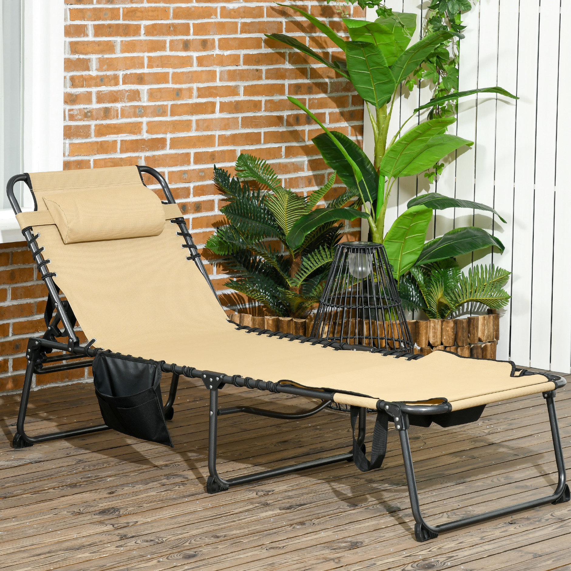 Ebern Designs Yard Lounge Chair, Bouncy Seat, 5-level Reclining ...