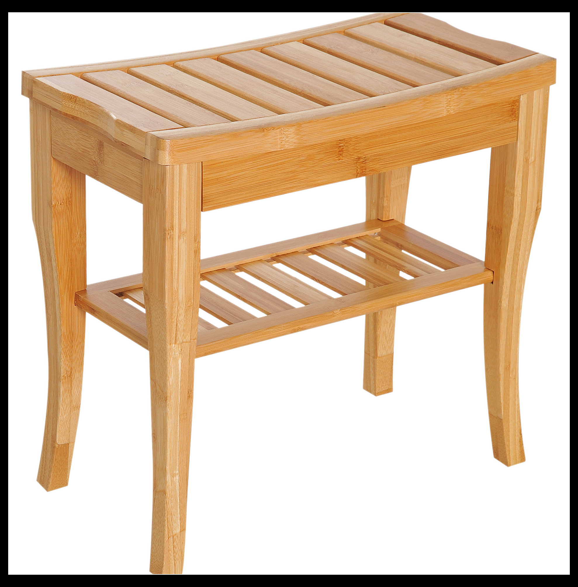 Winston Porter Hideshi Bamboo Storage Bench | Wayfair