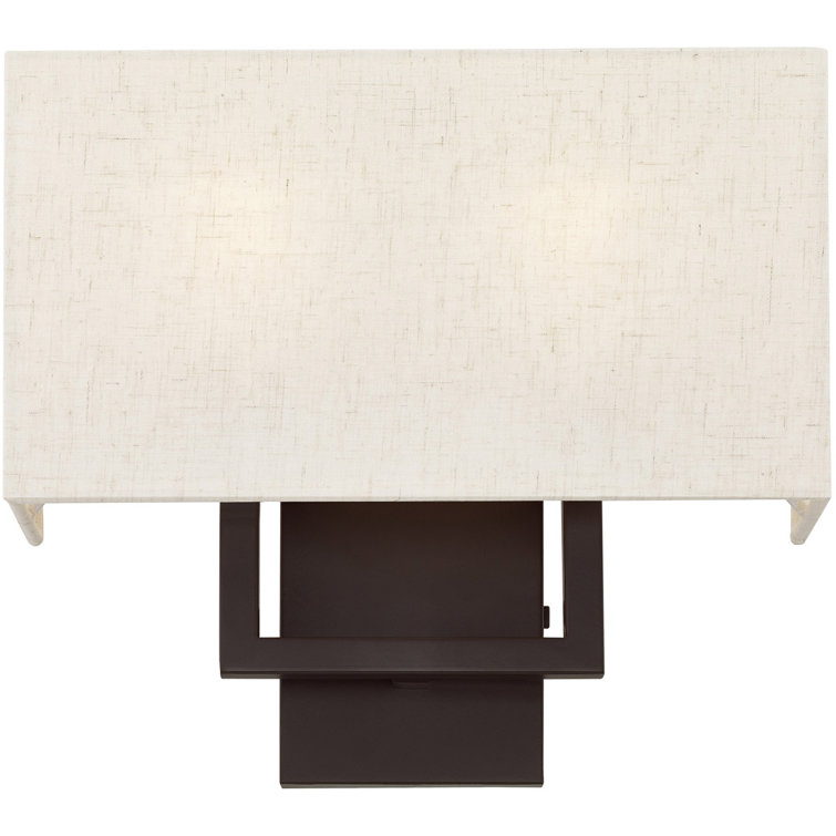 Hokku Designs ADA Wall Sconce: Handcrafted Oatmeal Shade | Wayfair