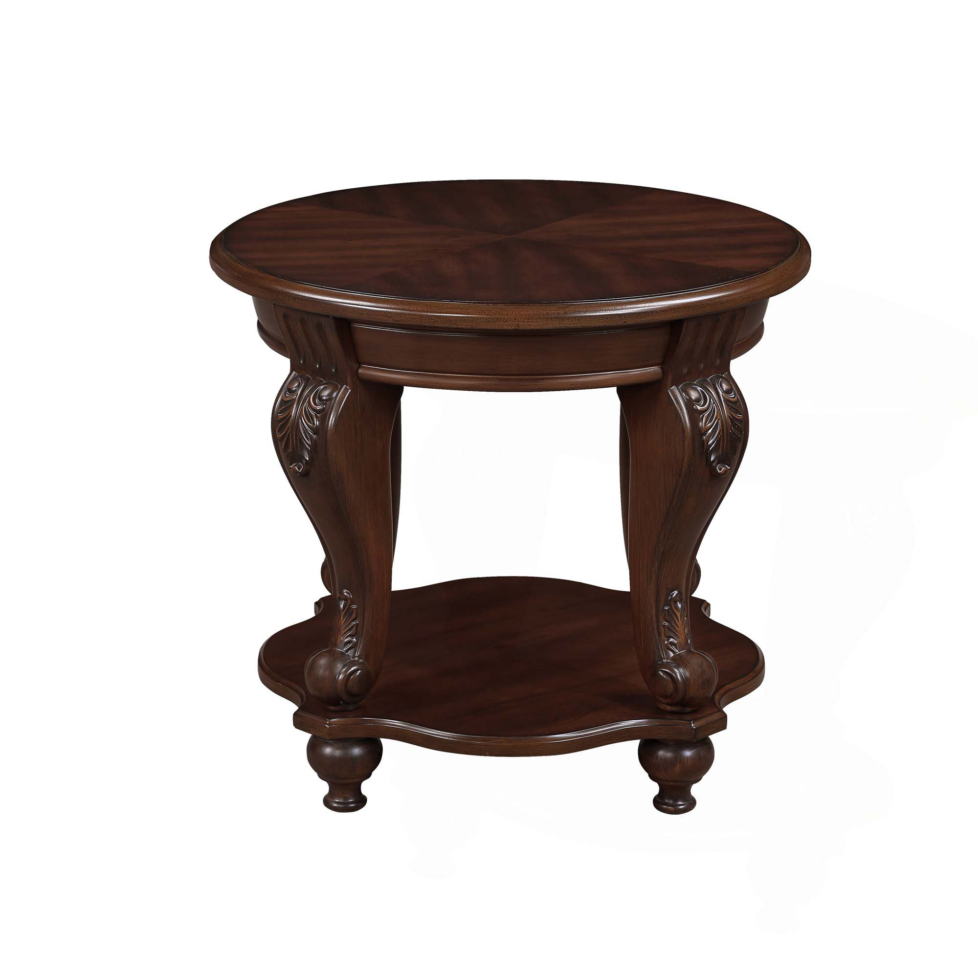 Astoria Grand 22''Two Tone Round End Table,Solid Wood Sofa Side Table ...