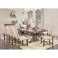 Gracie Oaks Dions 8 - Person Extendable Dining Set & Reviews | Wayfair