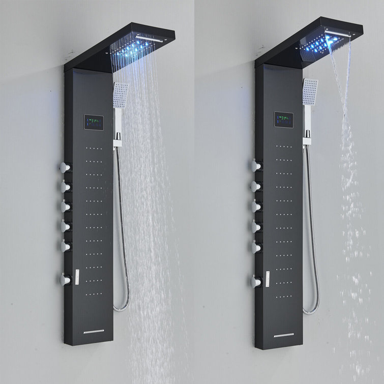 Augusts 45'' Shower Panel with Fixed Shower Head | Wayfair