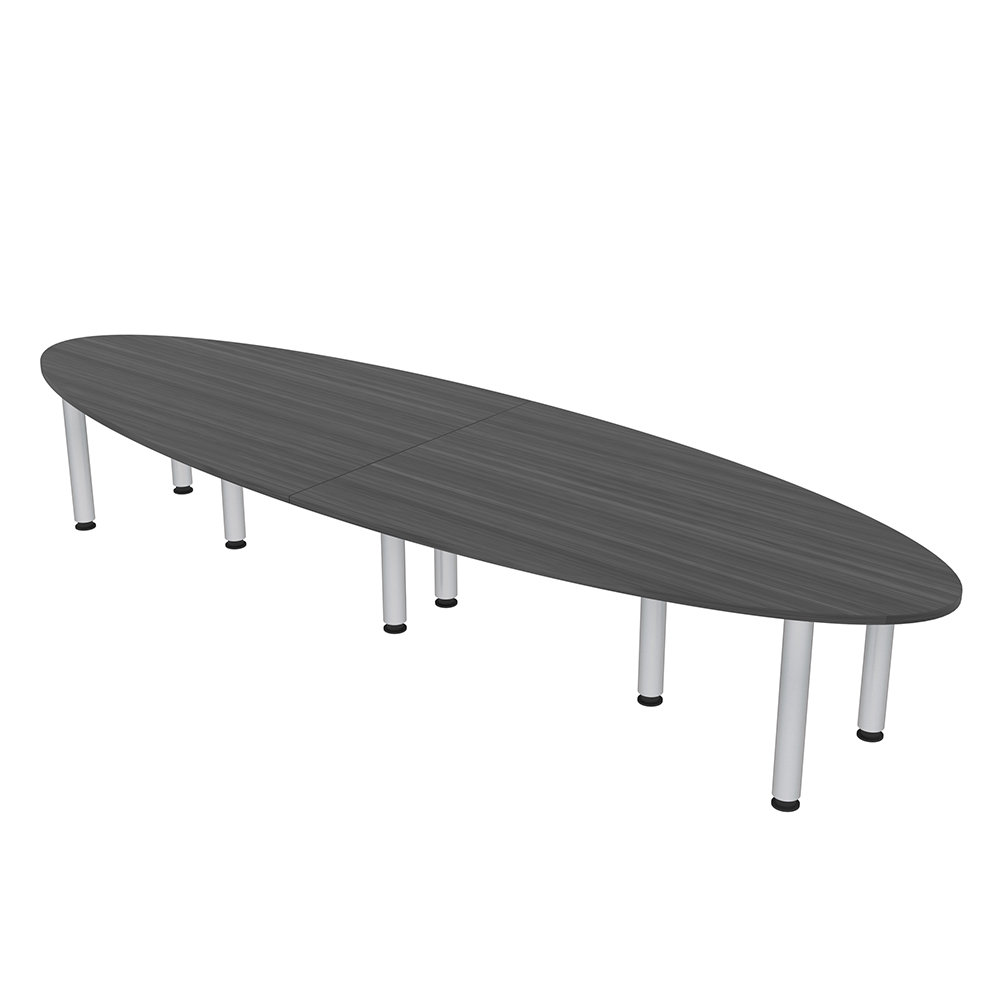 Inbox Zero 12 Foot Oval Shaped Conference Table with Post Legs | Wayfair