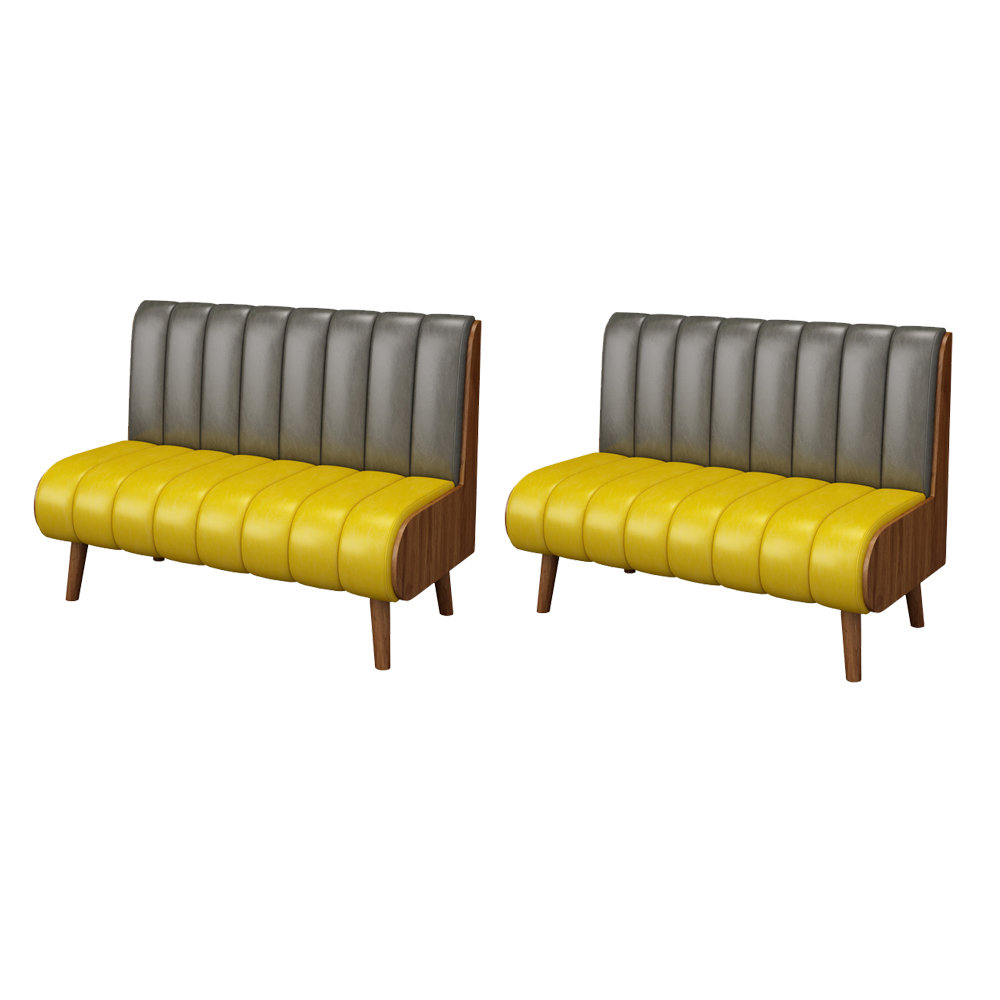 Canadian Linen Nordic Modern Simple Cafe Restaurant Soft Benches Faux ...