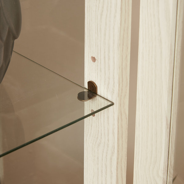 HOVEYY 2 Doors Curio Lighted Glass Display Cases Cabinet, Trophy ...