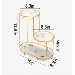 Mercer41 Gold Storage Rack, Bathroom Table Shelf, Perfume Tray ...