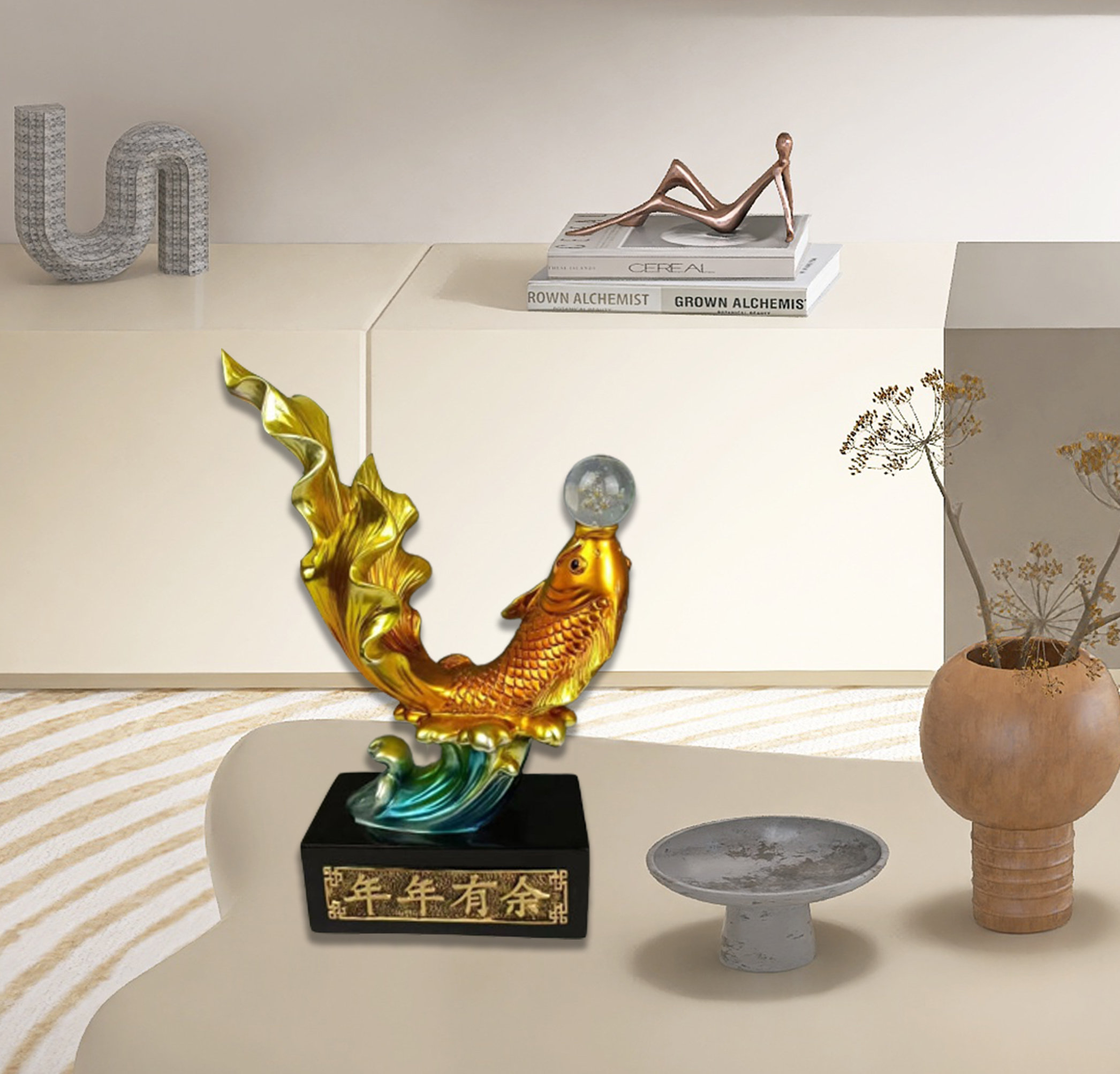 The Holiday Aisle® Koi Fish Decoration | Wayfair