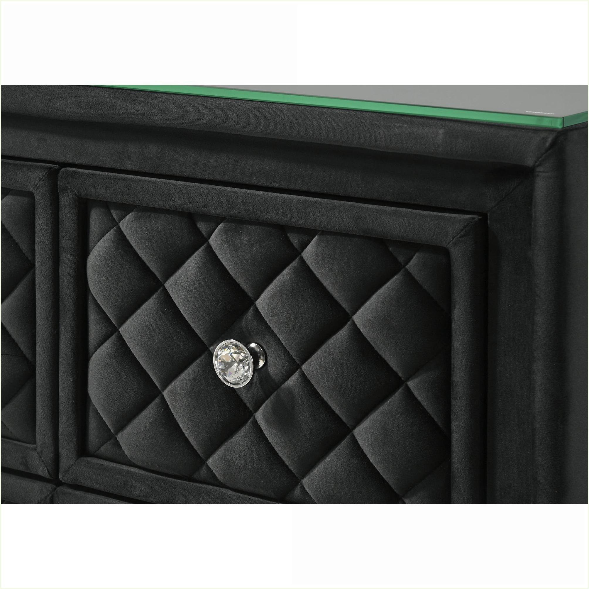 NFusion Dressers: Glam Nine Drawer Dresser with Velvet Tufted Fronts ...
